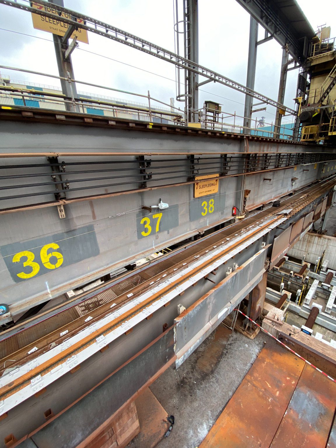 Crane track renovation at Tata Steel - Bemo Rail