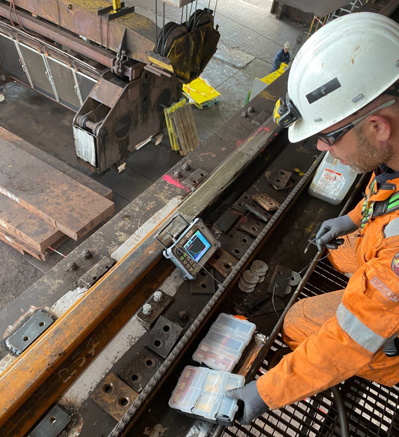 Crane track renovation at Tata Steel - Bemo Rail